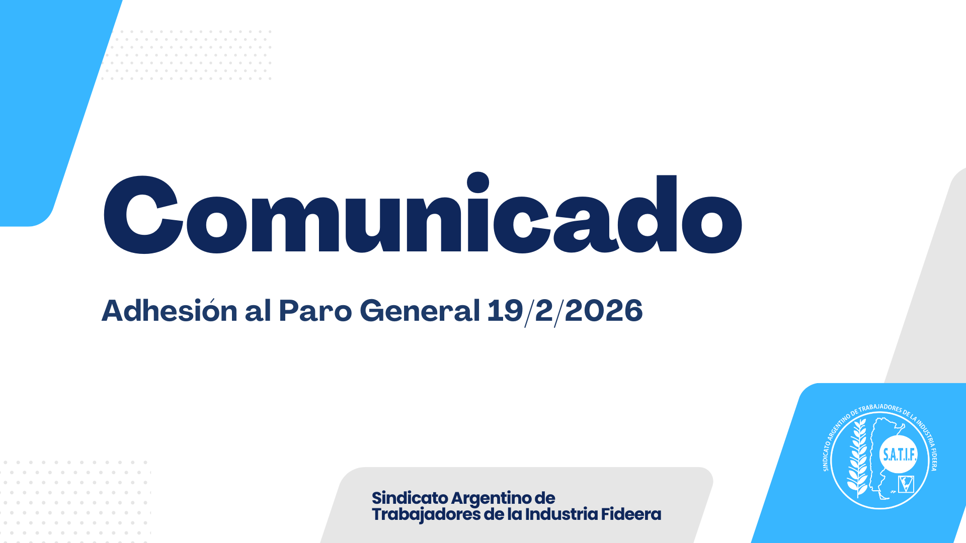 Adhesión al Paro General